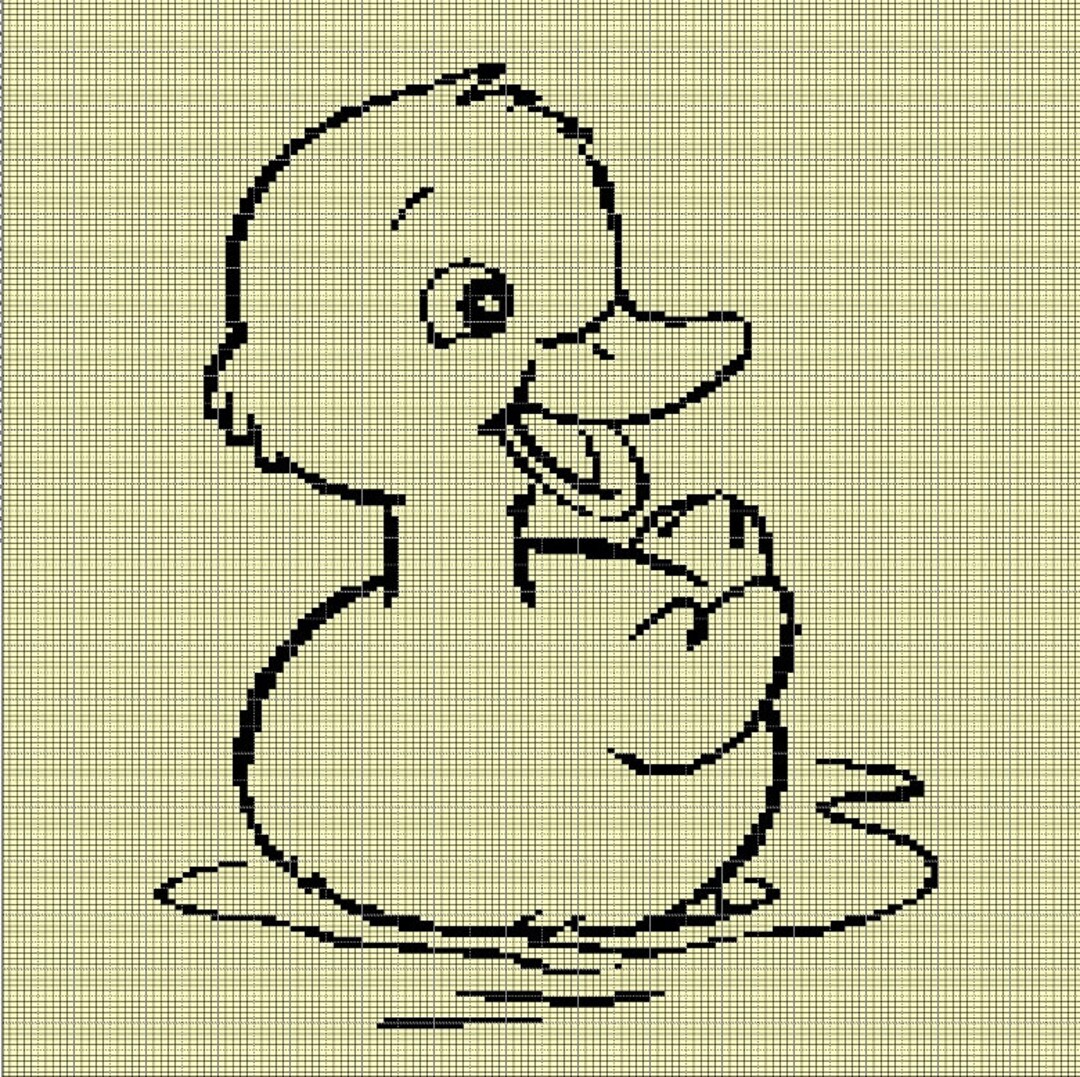 Little Duck Crochet Afghan Pattern Graph - Etsy