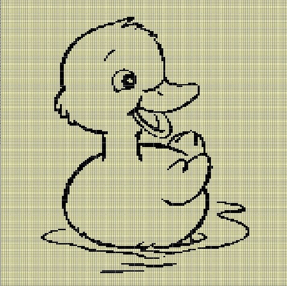 Little Duck Crochet Afghan Pattern Graph | Etsy