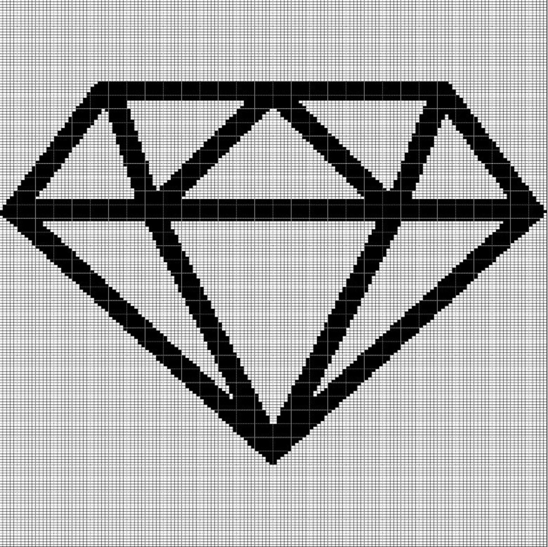 Diamond Symbol Crochet Afghan Pattern Graph - Etsy