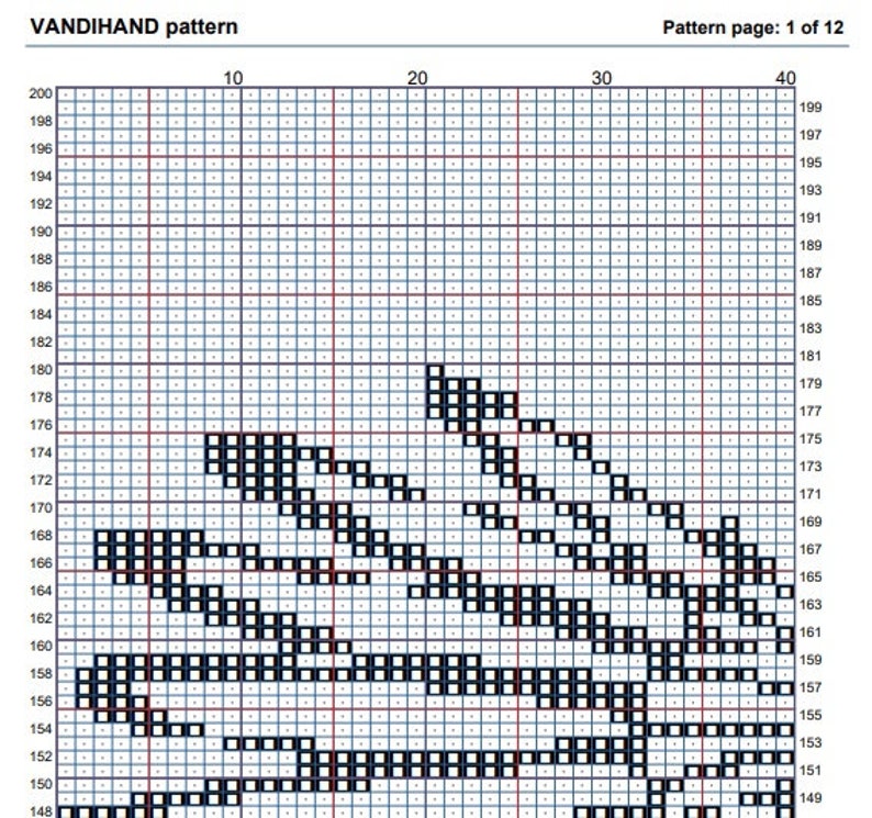 Big Bird Crochet Afghan Pattern Graph - Etsy