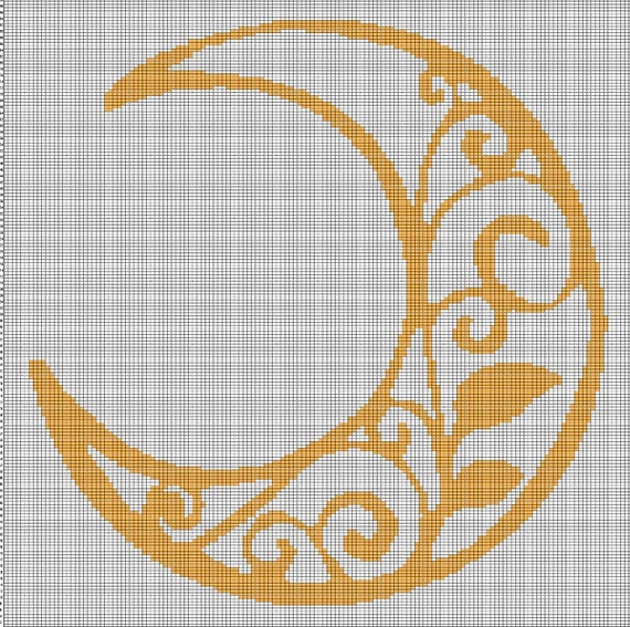 Moon Crochet Afghan Pattern Graph | Etsy