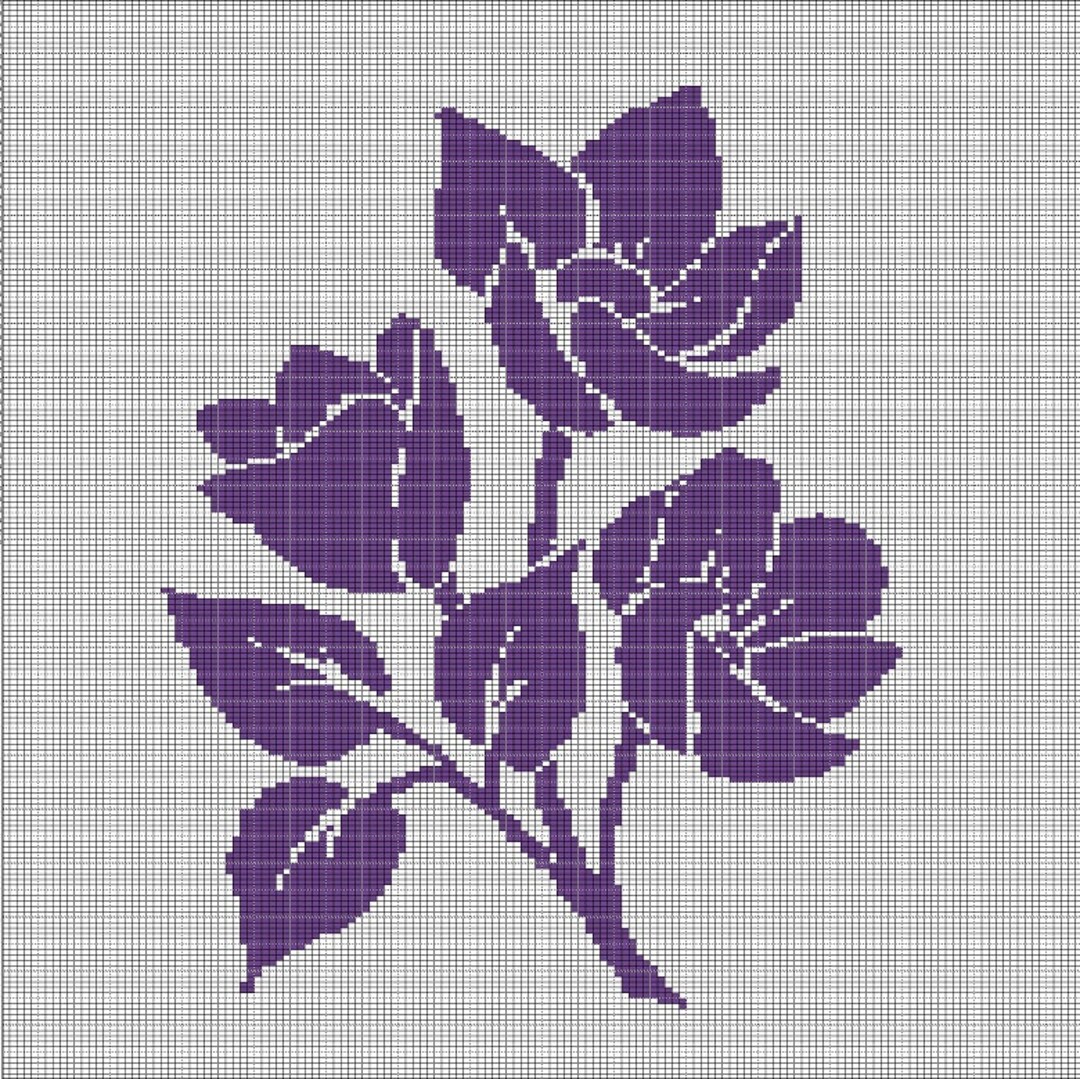 Flower 12 Crochet Afghan Pattern Graph - Etsy