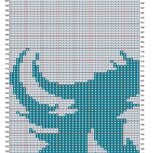 Parrot Head Crochet Afghan Pattern Graph - Etsy