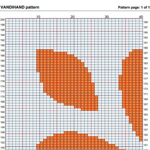 Orange Stencil Crochet Afghan Pattern Graph - Etsy