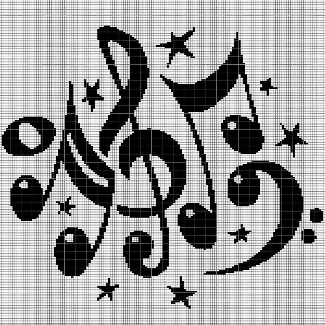Music 4 Crochet Afghan Pattern Graph - Etsy