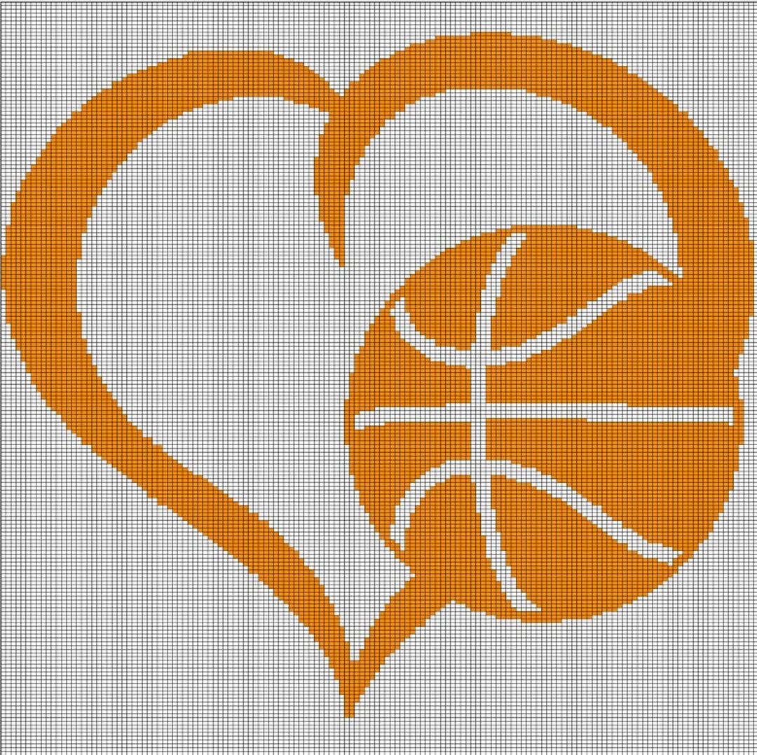 Love Basketball Crochet Afghan Pattern Graph - Etsy