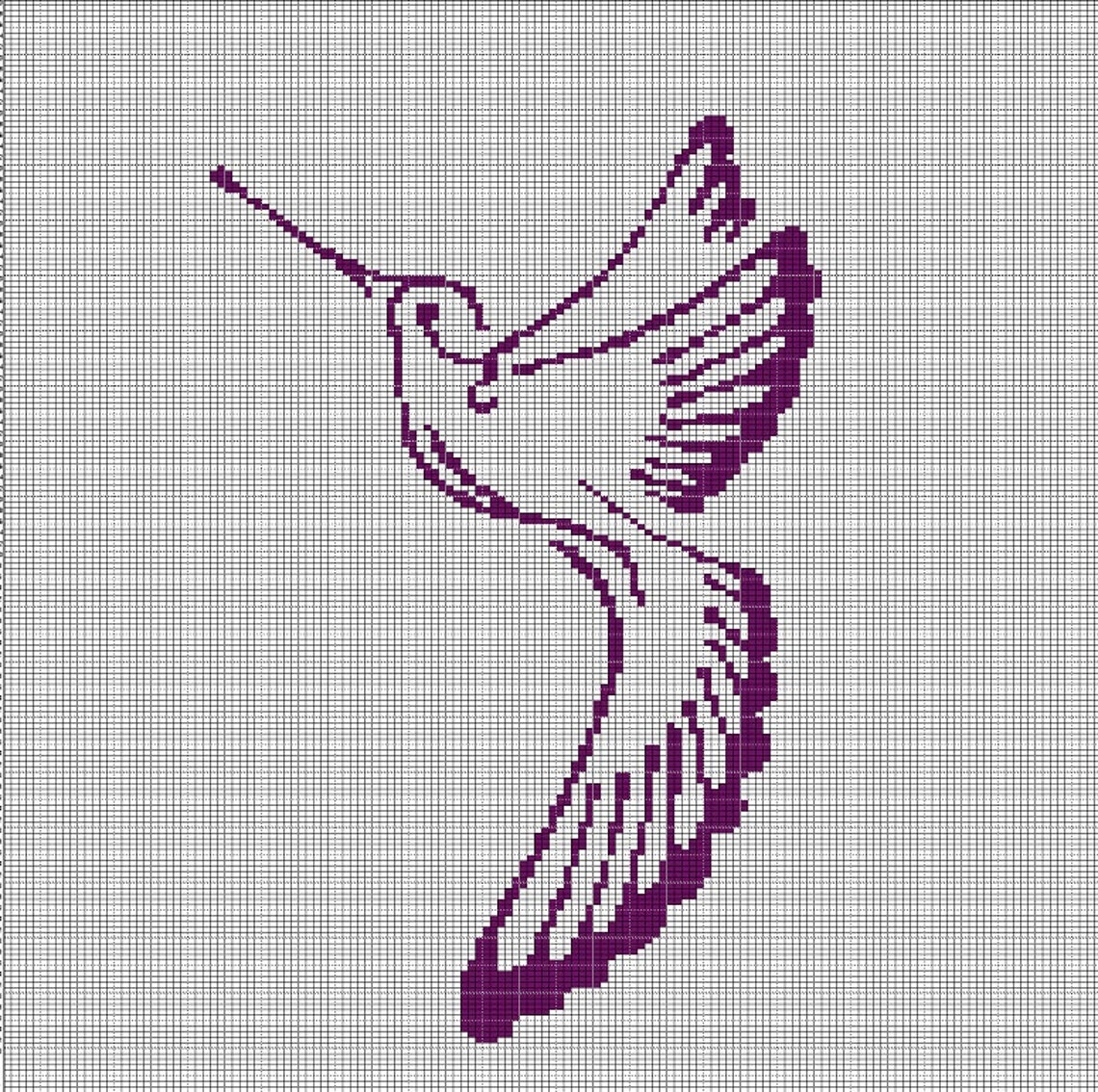 Hummingbird 3 Crochet Afghan Pattern Graph - Etsy