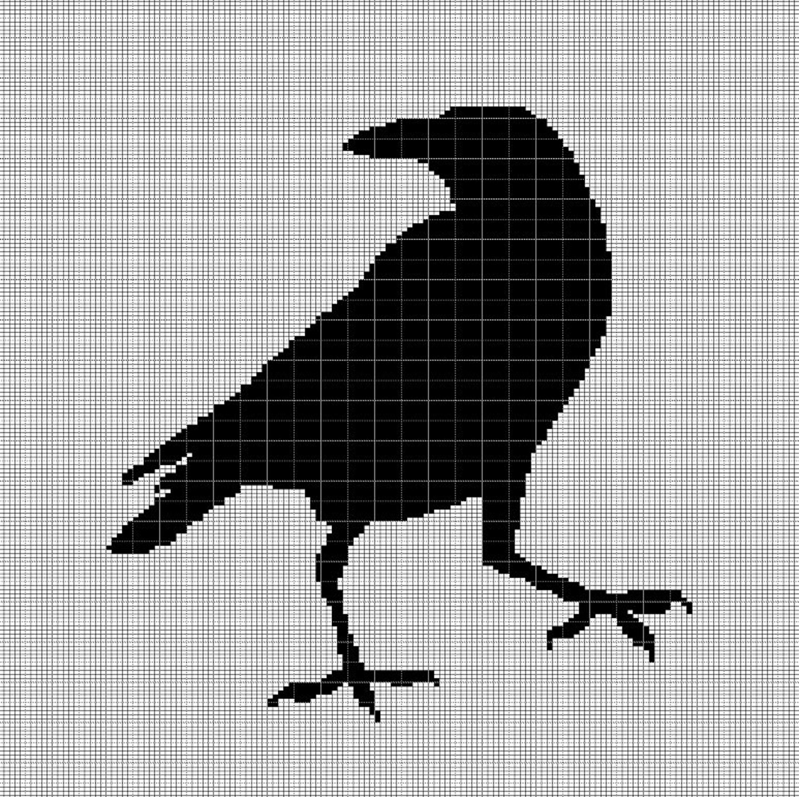 Raven Crochet Afghan Pattern Graph - Etsy