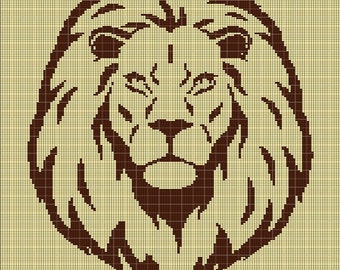 Lion Head 16 Crochet Afghan Pattern Graph - Etsy