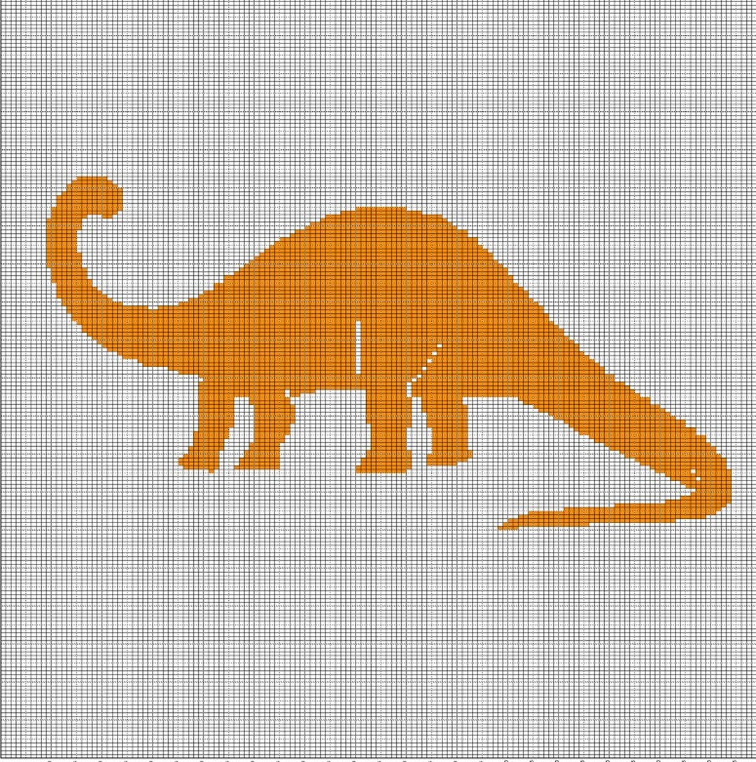 Dinosaur 3 Crochet Afghan Pattern Graph - Etsy