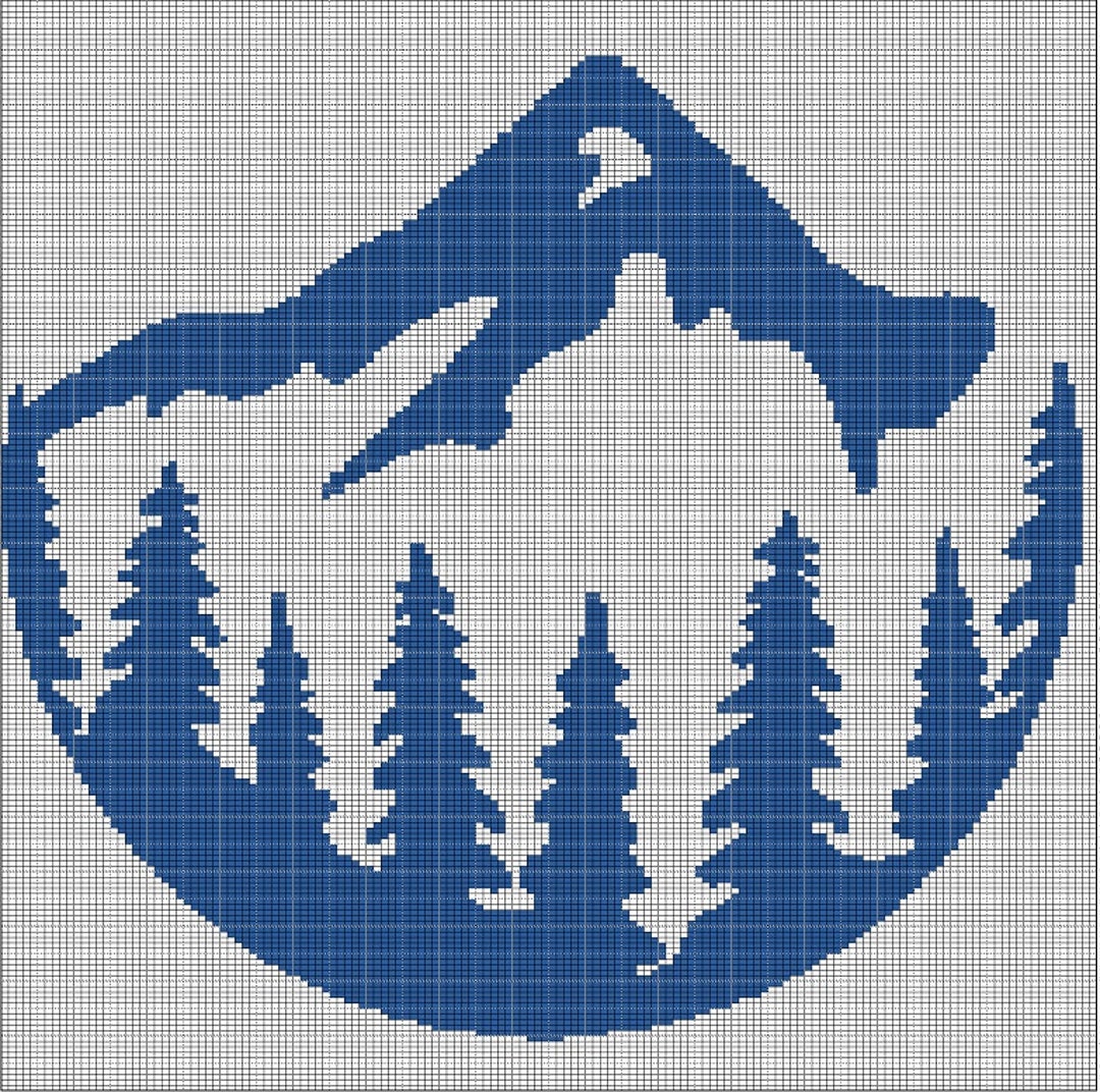 Mountains 4 Crochet Afghan Pattern Graph - Etsy