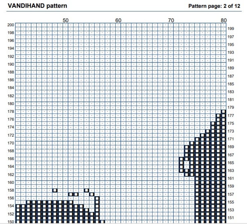 Lovers Crochet Afghan Pattern Graph - Etsy