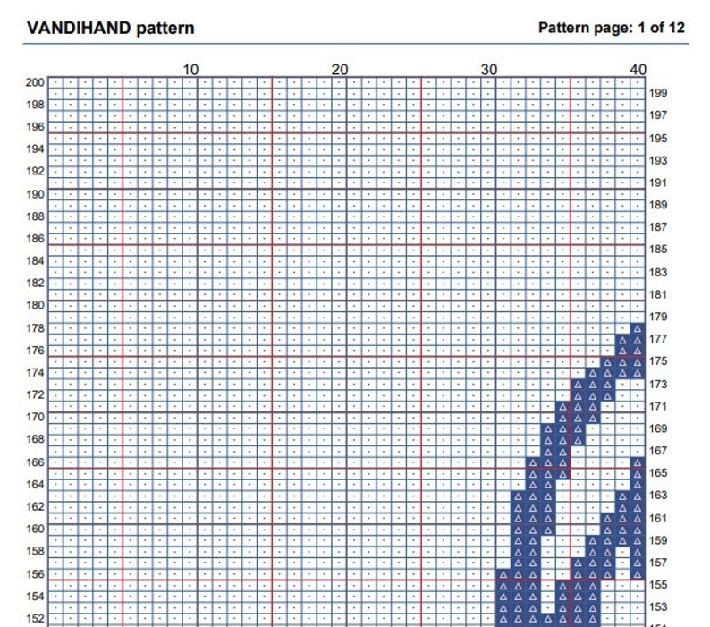 Sea Crochet Afghan Pattern Graph | Etsy