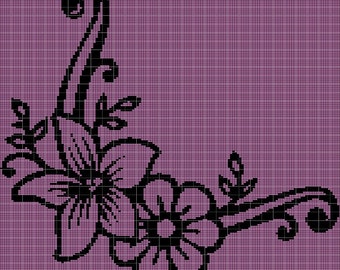 Flowers 2 Crochet Afghan Pattern Graph - Etsy