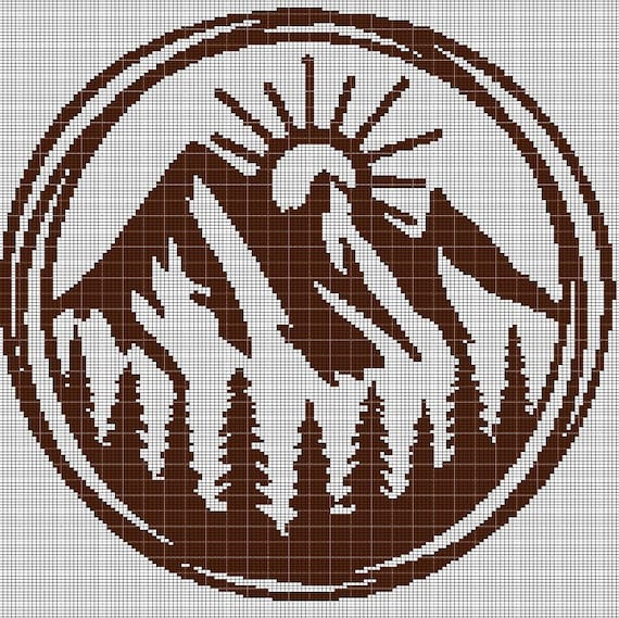 Mountains 2 Crochet Afghan Pattern Graph | Etsy