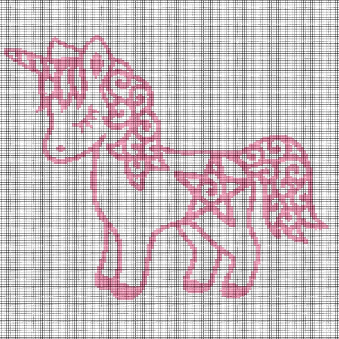 Unicorn 2 Crochet Afghan Pattern Graph - Etsy