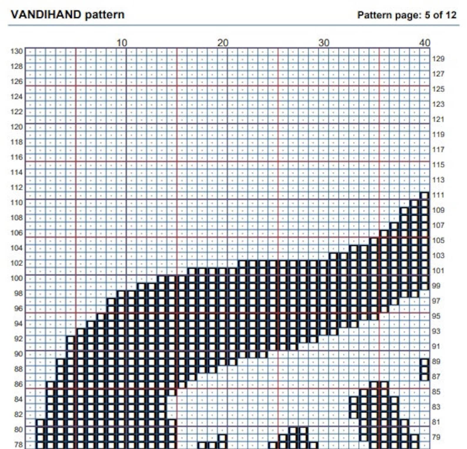 Guitar 3 Crochet Afghan Pattern Graph - Etsy