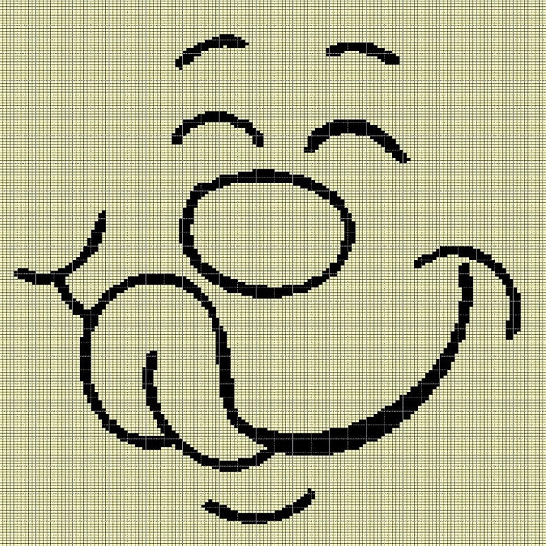 Satiated Face Crochet Afghan Pattern Graph | Etsy