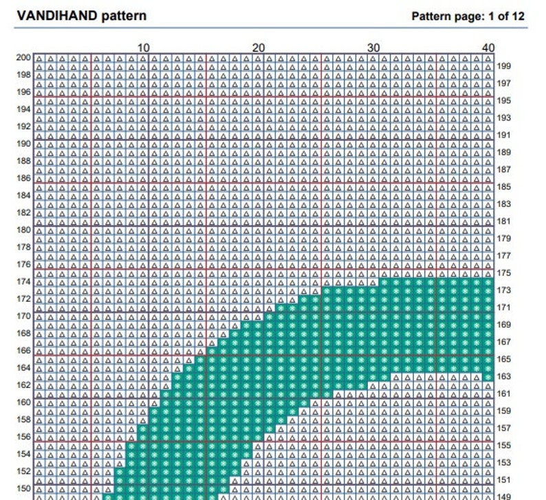 Love Anchor Crochet Afghan Pattern Graph - Etsy