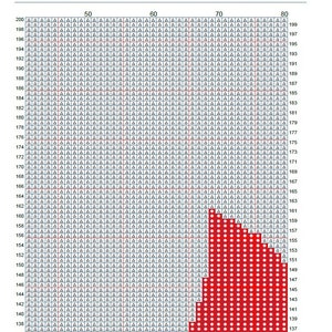 Fire Crochet Afghan Pattern Graph - Etsy