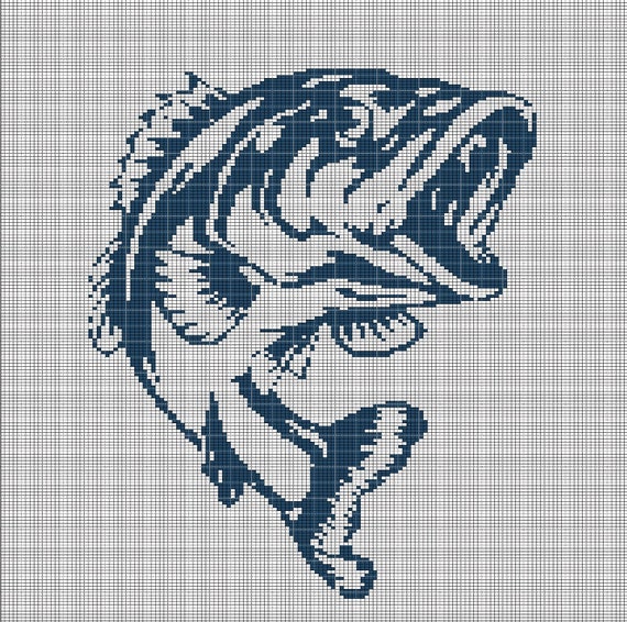 Fish 4 Crochet Afghan Pattern Graph - Etsy