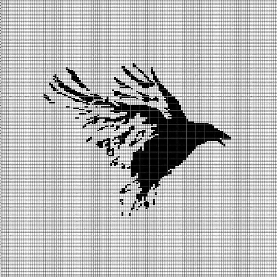 Raven 2 Crochet Afghan Pattern Graph - Etsy