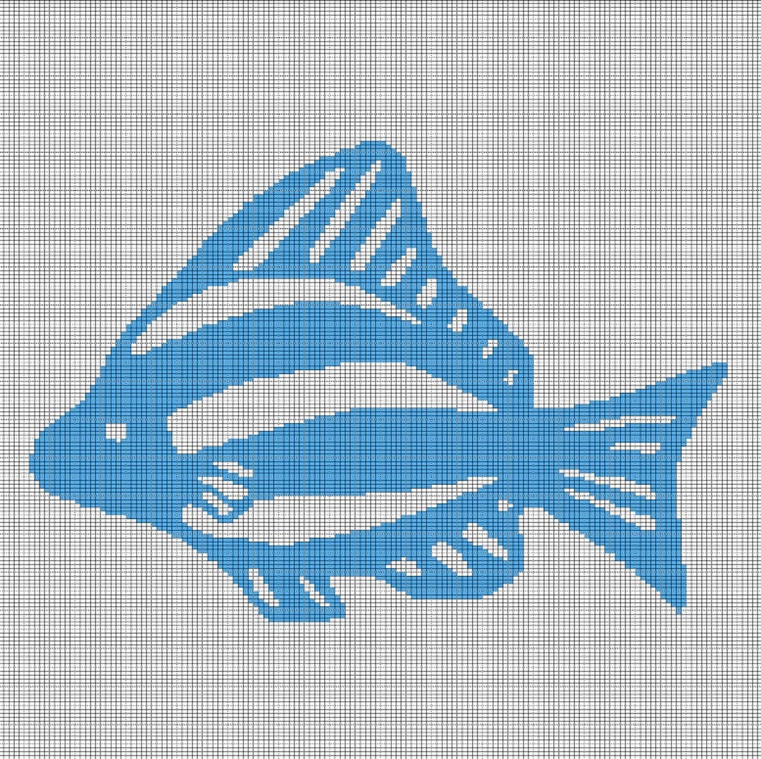 Fish 11 Crochet Afghan Pattern Graph - Etsy