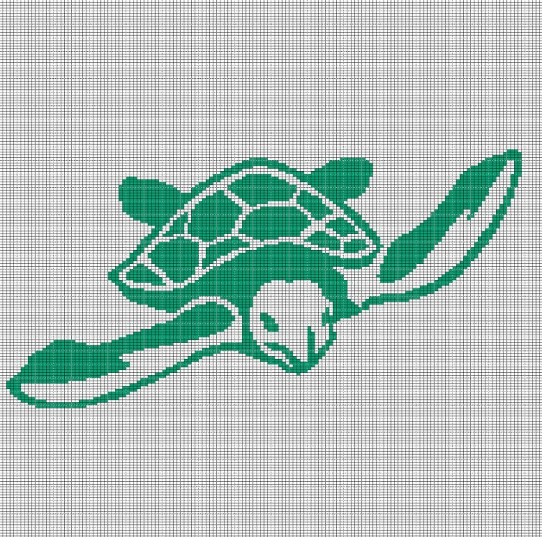 Turtle 3 Crochet Afghan Pattern Graph - Etsy