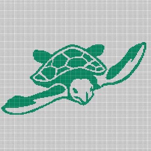 Turtle 3 Crochet Afghan Pattern Graph - Etsy