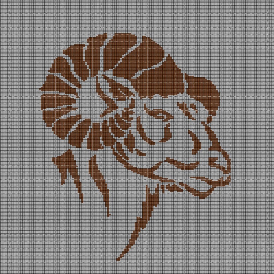 Ram Head Crochet Afghan Pattern Graph - Etsy