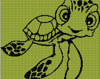Sea Turtle 2 Crochet Afghan Pattern Graph | Etsy