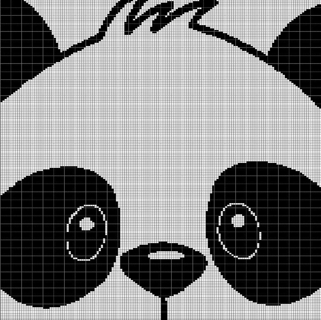 Panda Face 4 Crochet Afghan Pattern Graph - Etsy