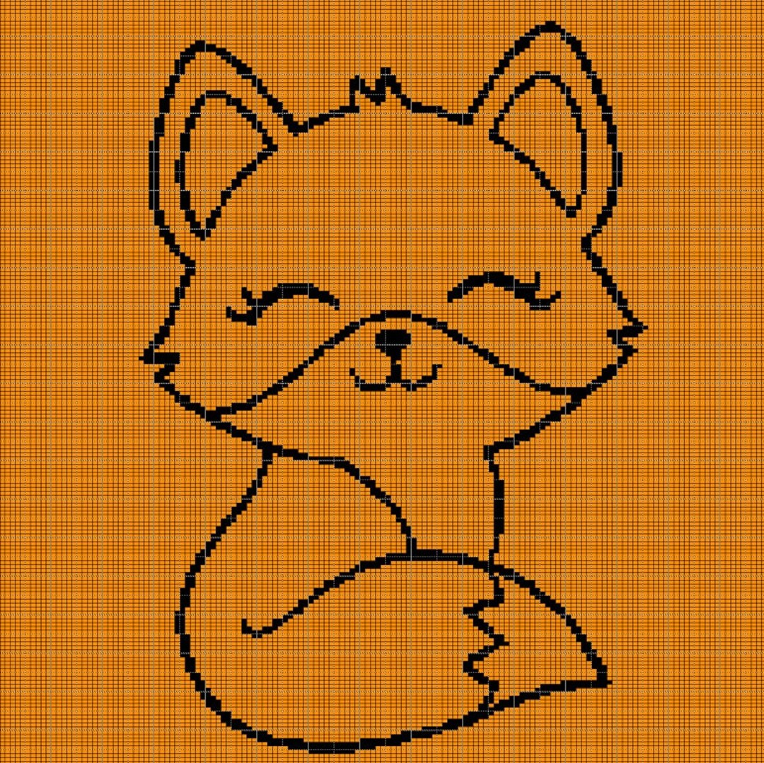 Little Fox 5 Crochet Afghan Pattern Graph - Etsy
