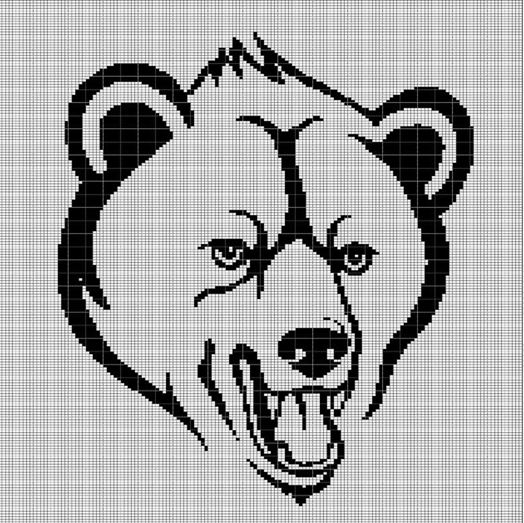 Bear Head 3 Crochet Afghan Pattern Graph - Etsy