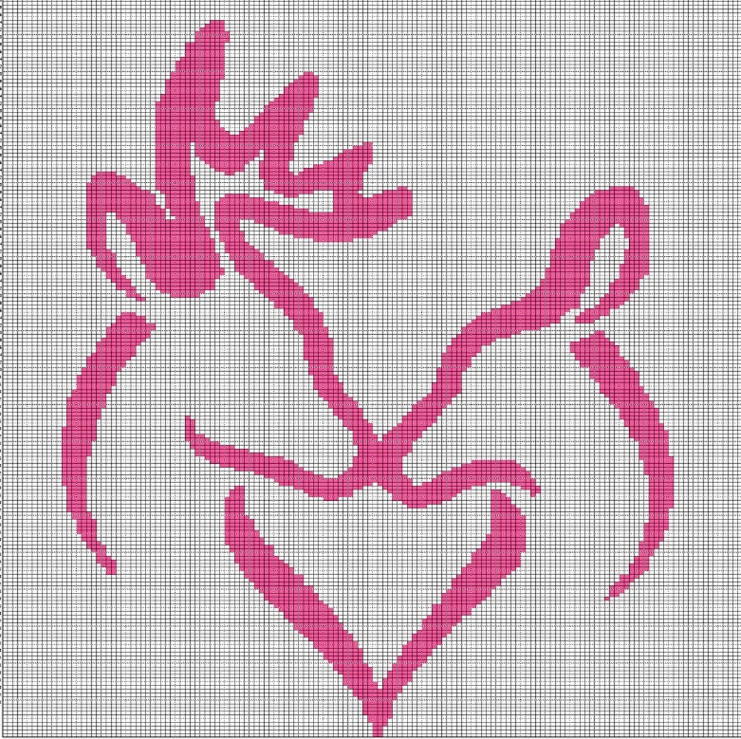 Deer Love Crochet Afghan Pattern Graph - Etsy