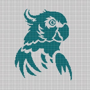 Parrot Head Crochet Afghan Pattern Graph - Etsy