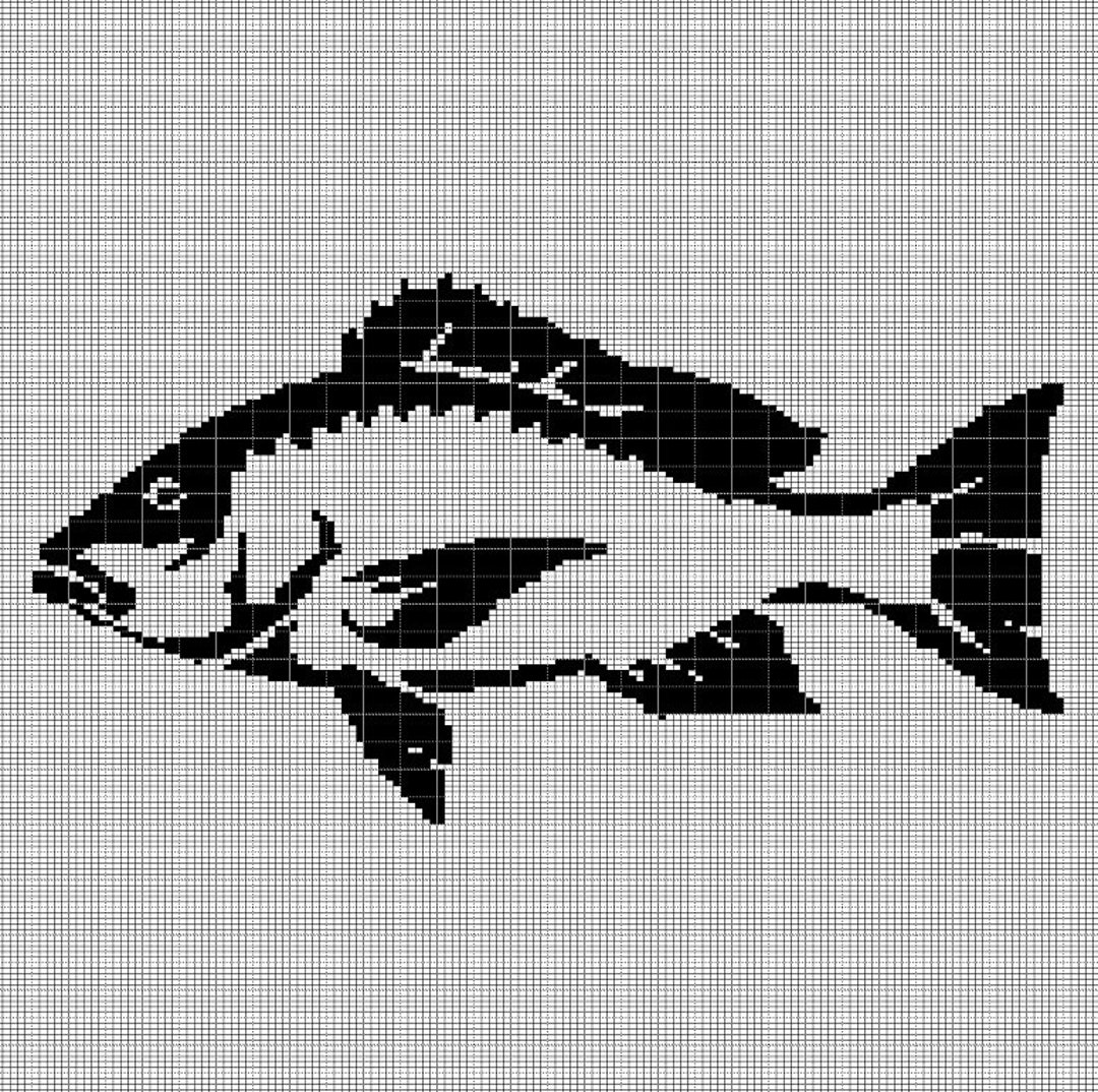 Fish 9 Crochet Afghan Pattern Graph - Etsy