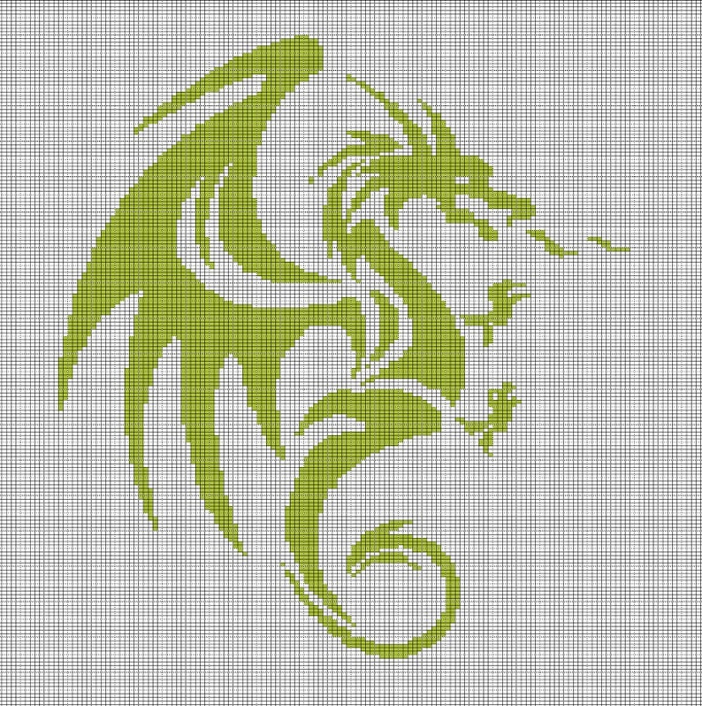 Dragon 7 Crochet Afghan Pattern Graph - Etsy