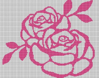 Sewing & Fiber 3 roses crochet afghan pattern graph Kits & How To etna ...