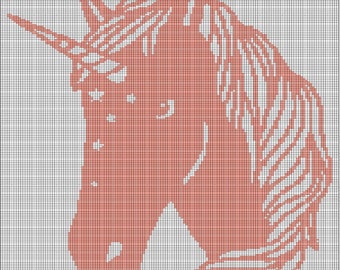 Unicorn Head 7 Crochet Afghan Pattern Graph - Etsy