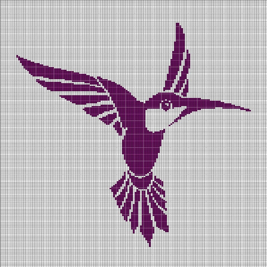 Hummingbird 5 Crochet Afghan Pattern Graph - Etsy