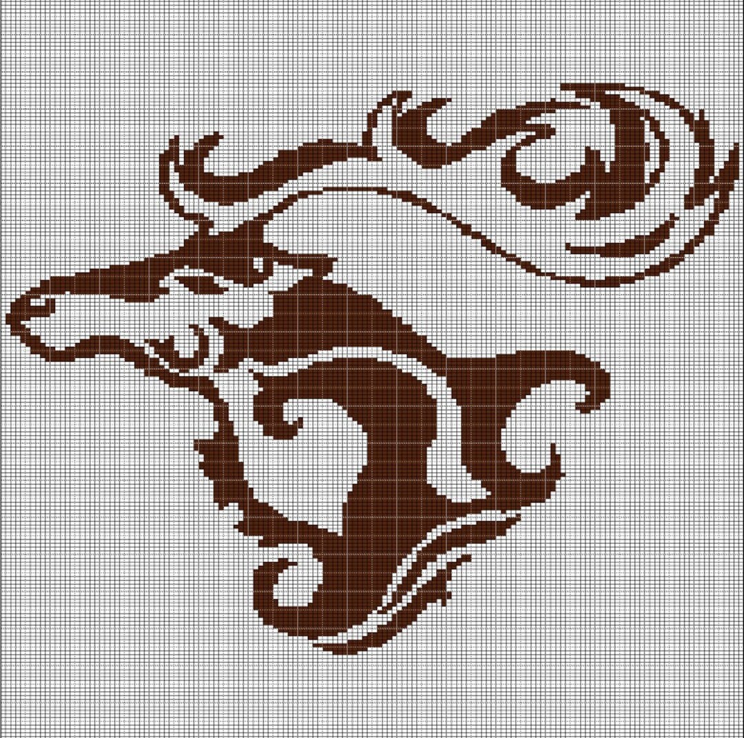 Art Deer Head Crochet Afghan Pattern Graph - Etsy