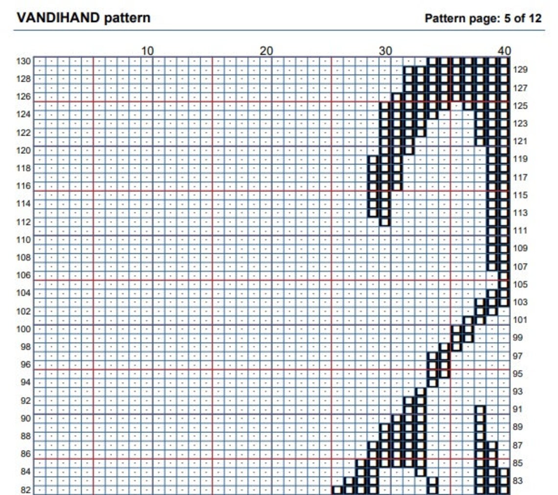 Sleeping Dog Crochet Afghan Pattern Graph | Etsy