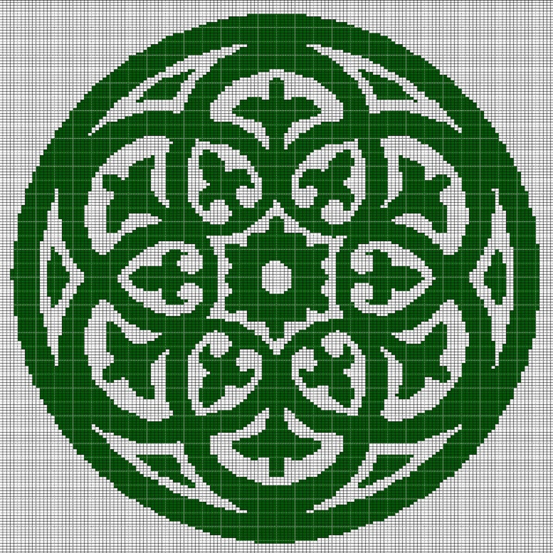 Rosette Crochet Afghan Pattern Graph - Etsy