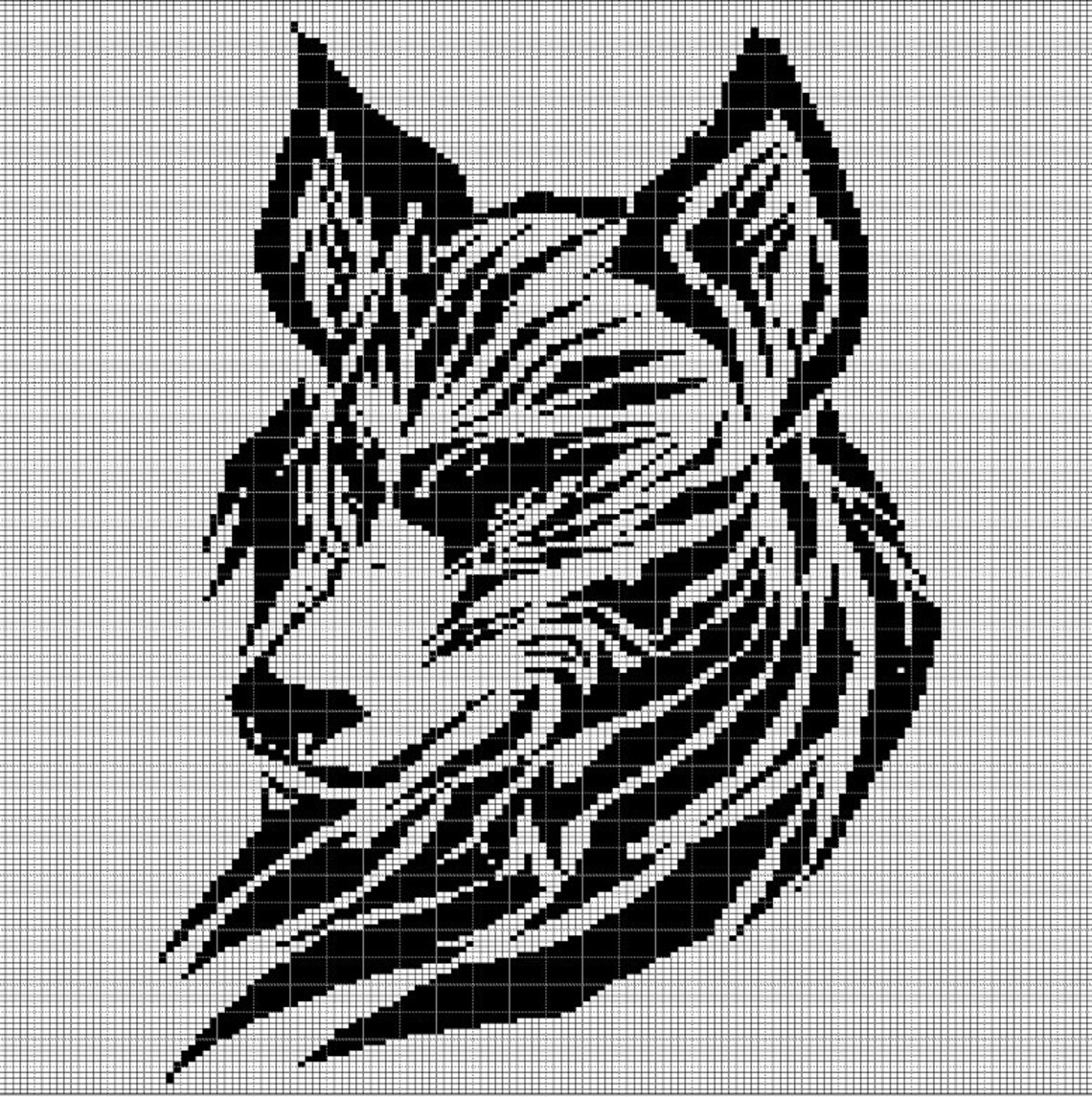 Wolf Head 6 Crochet Afghan Pattern Graph | Etsy