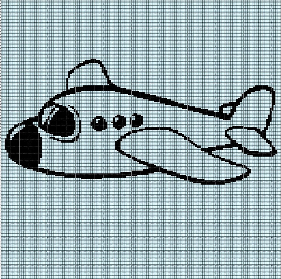 Aircraft Crochet Afghan Pattern Graph - Etsy