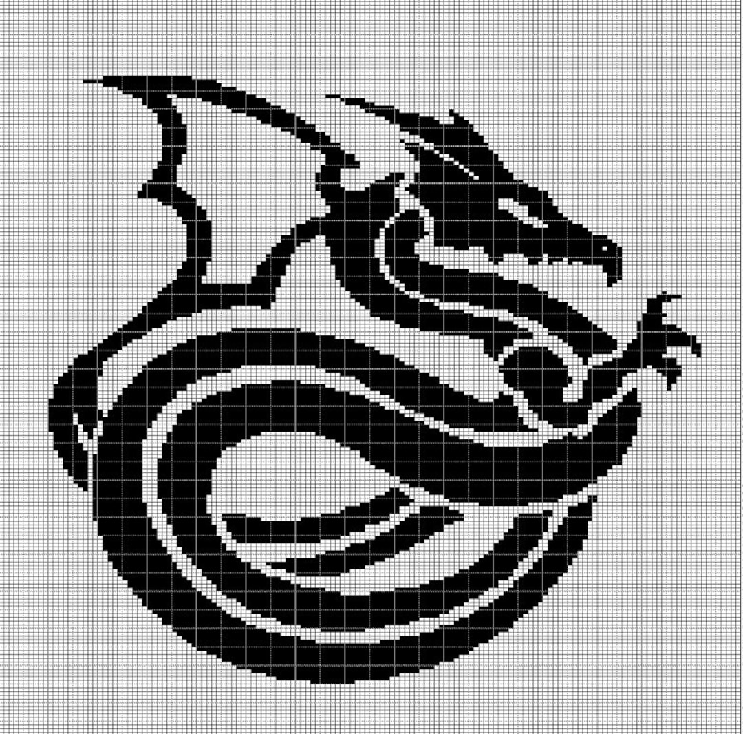 Dragon 10 Crochet Afghan Pattern Graph - Etsy