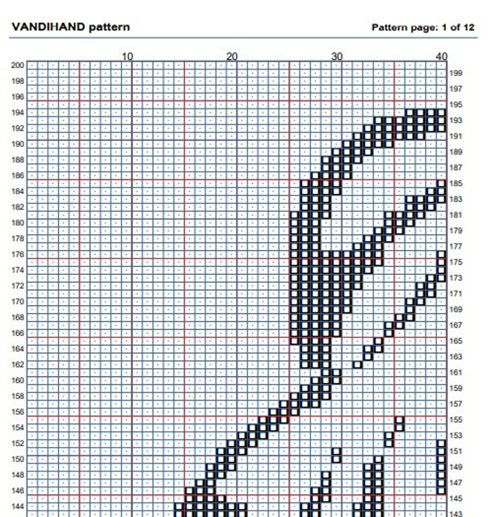 Tiger Head Crochet Afghan Pattern Graph - Etsy