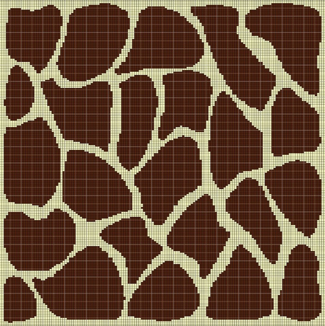Giraffe Spots 2 Crochet Afghan Pattern Graph - Etsy