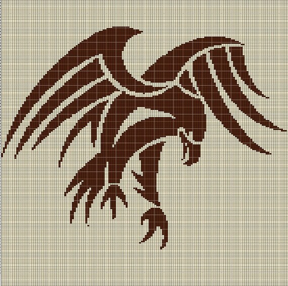 Eagle Crochet Afghan Pattern Graph - Etsy